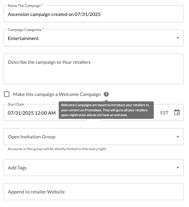 NEW: Welcome Campaigns On Promoboxx – Brand Academy
